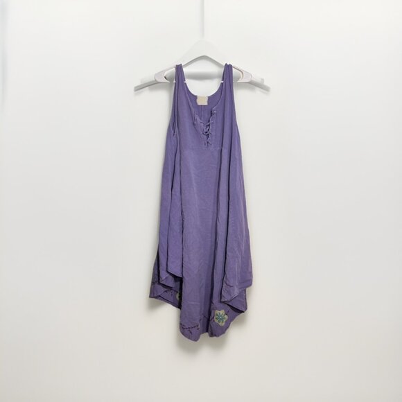 Blue Fish | Dresses | Vtg Blue Fish Purple Organic Cotton Hand Painted ...